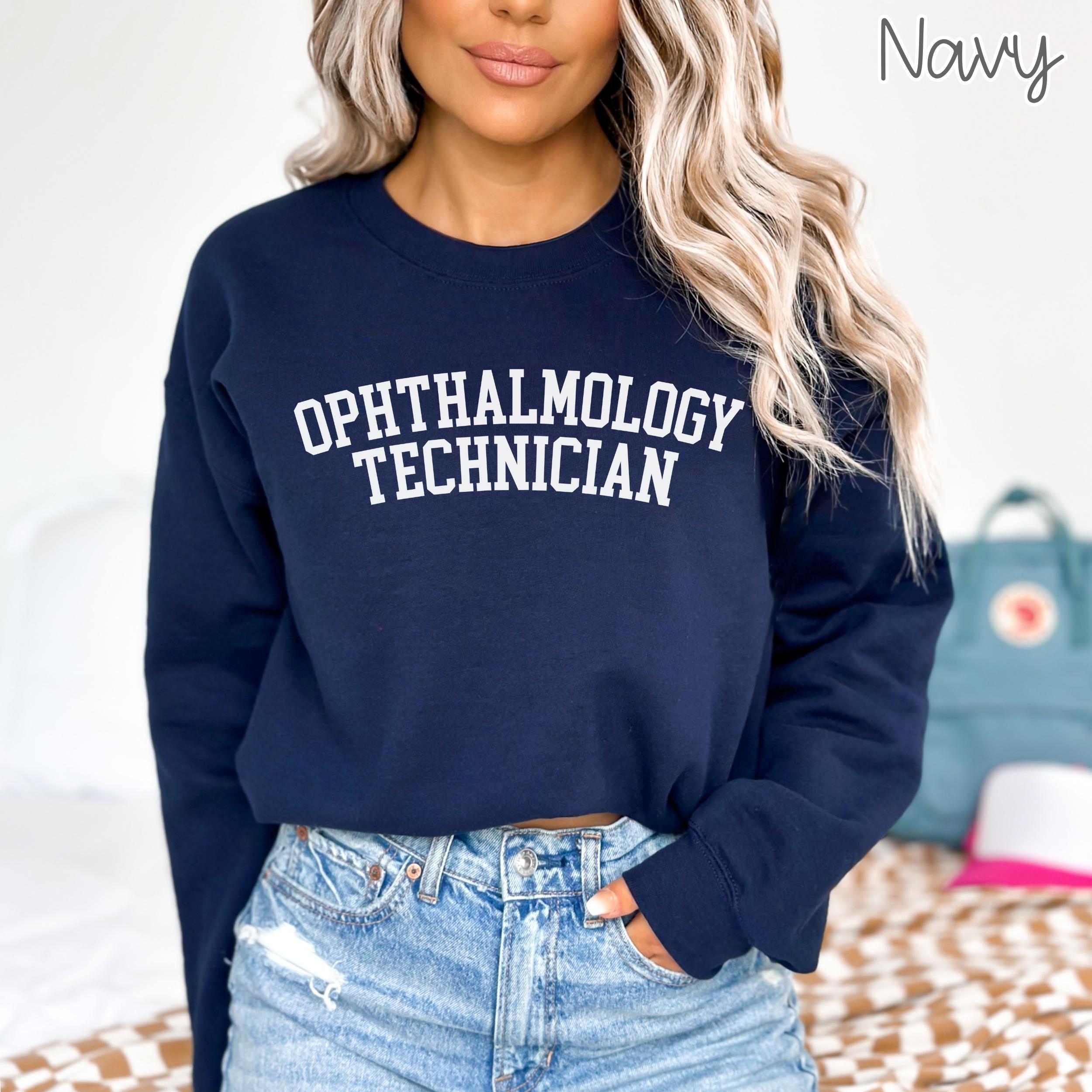Ophthalmology Technician Crewneck Sweatshirt, Optometry Tech Shirt - Etsy