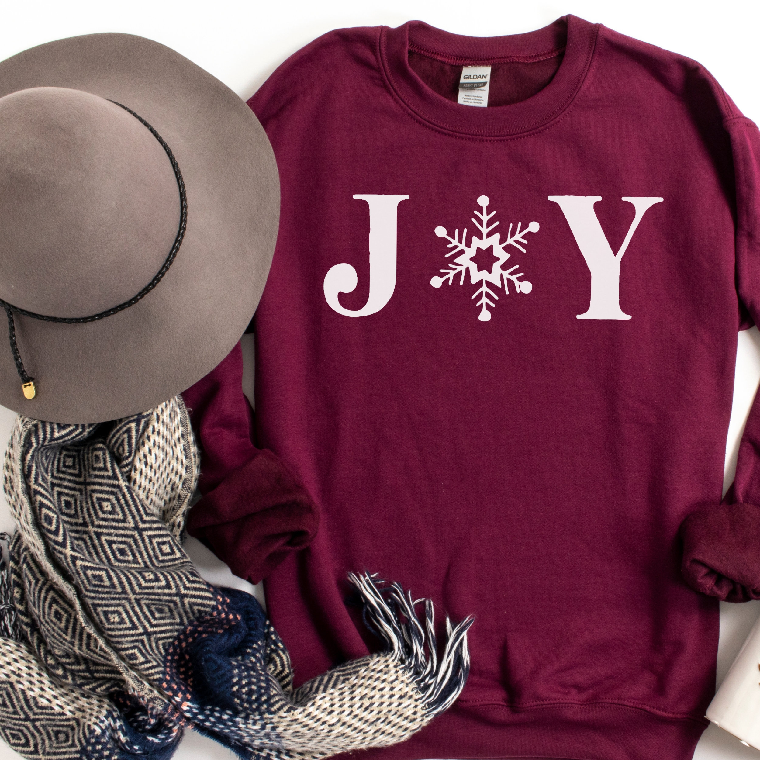 Joy Sweatshirt Cozy Winter Sweater Women's Winter - Etsy