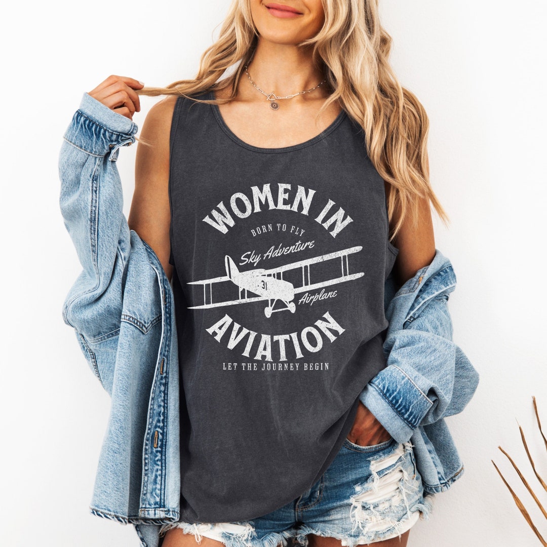 Funny Airplane Tank Top, Aviation Shirt, Gift for Pilot, Aviator Shirt ...