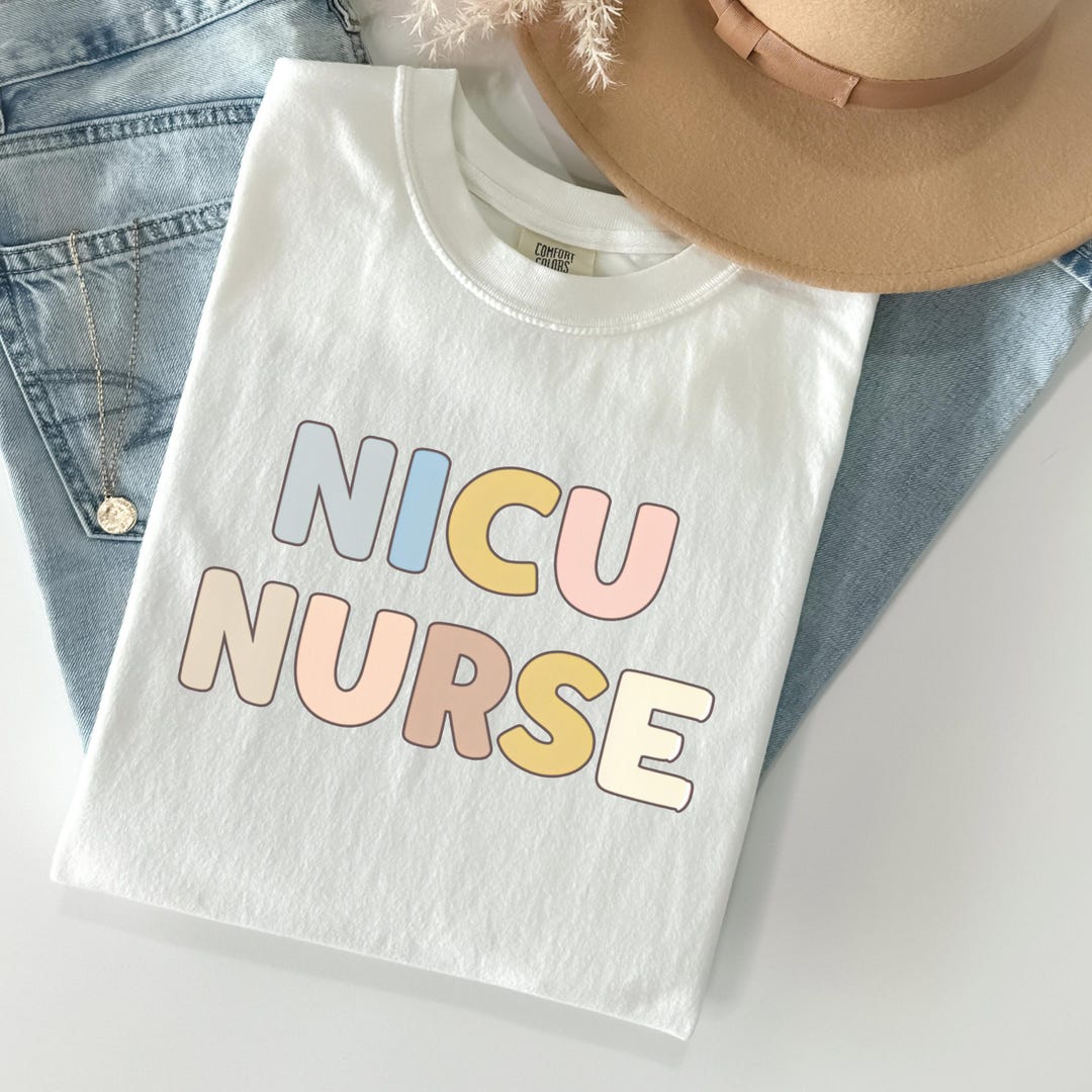 NICU Easter Shirt, Neonatal ICU Nurse Spring Work Tshirt, NICU Nurse ...