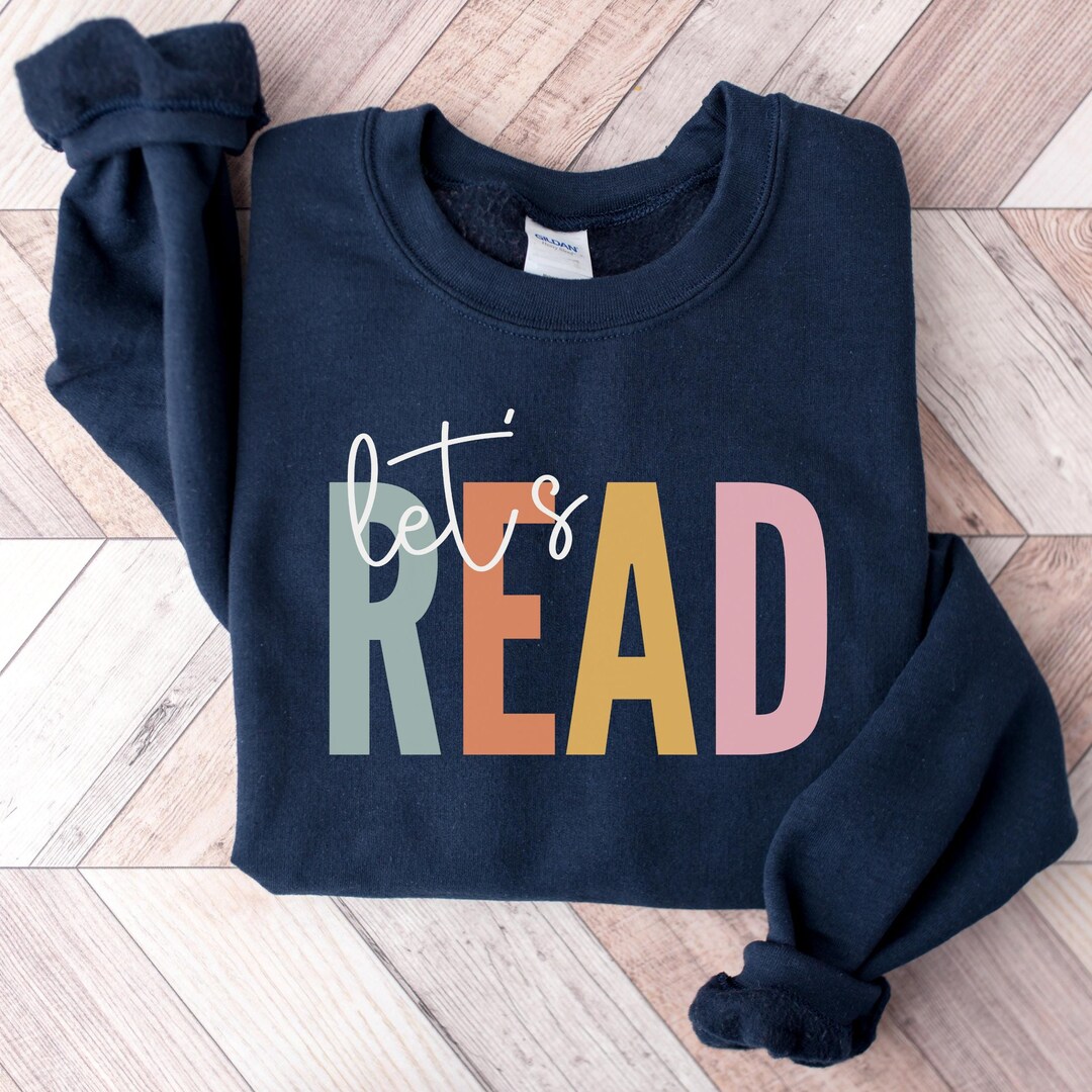 Let's Read Shirt, Book Shirt, Reading Shirt, Book Lover Shirt, Read ...