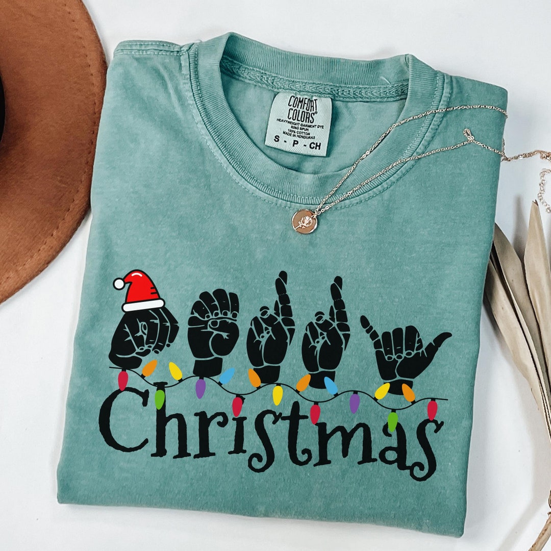 Asl Christmas Shirt, Sign Language Shirt, ASL Shirt, Deaf Shirt, Speech ...