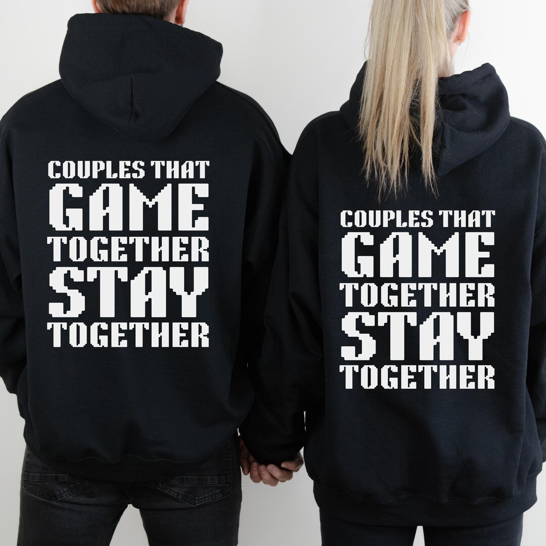 Gamer Couple Hoodie, Couples Hoodie, Anniversary Hoodie, Gift for Gamer ...