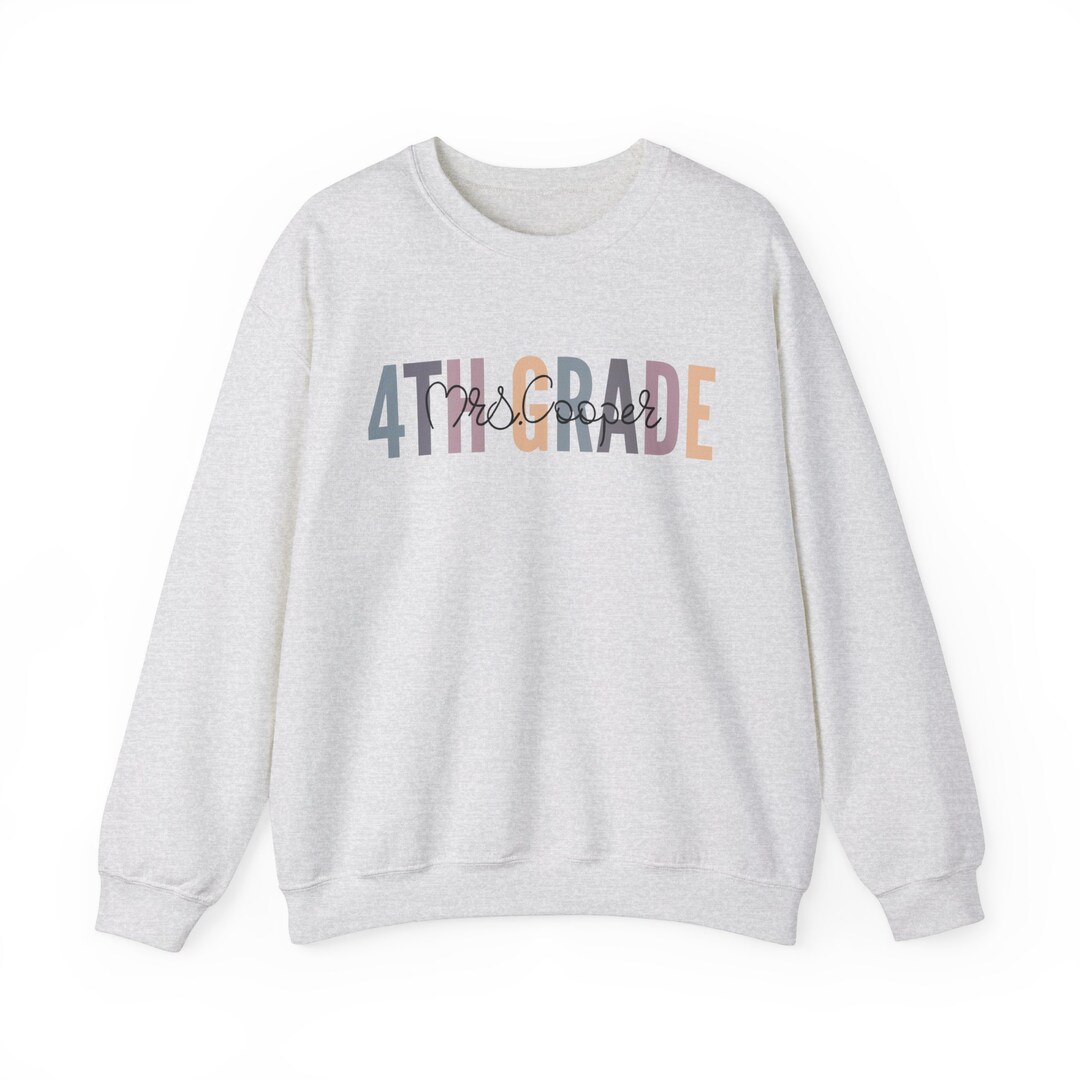 Fourth Grade Teacher Sweatshirt Custom Teach Sweatshirt 4th Grade Squad ...