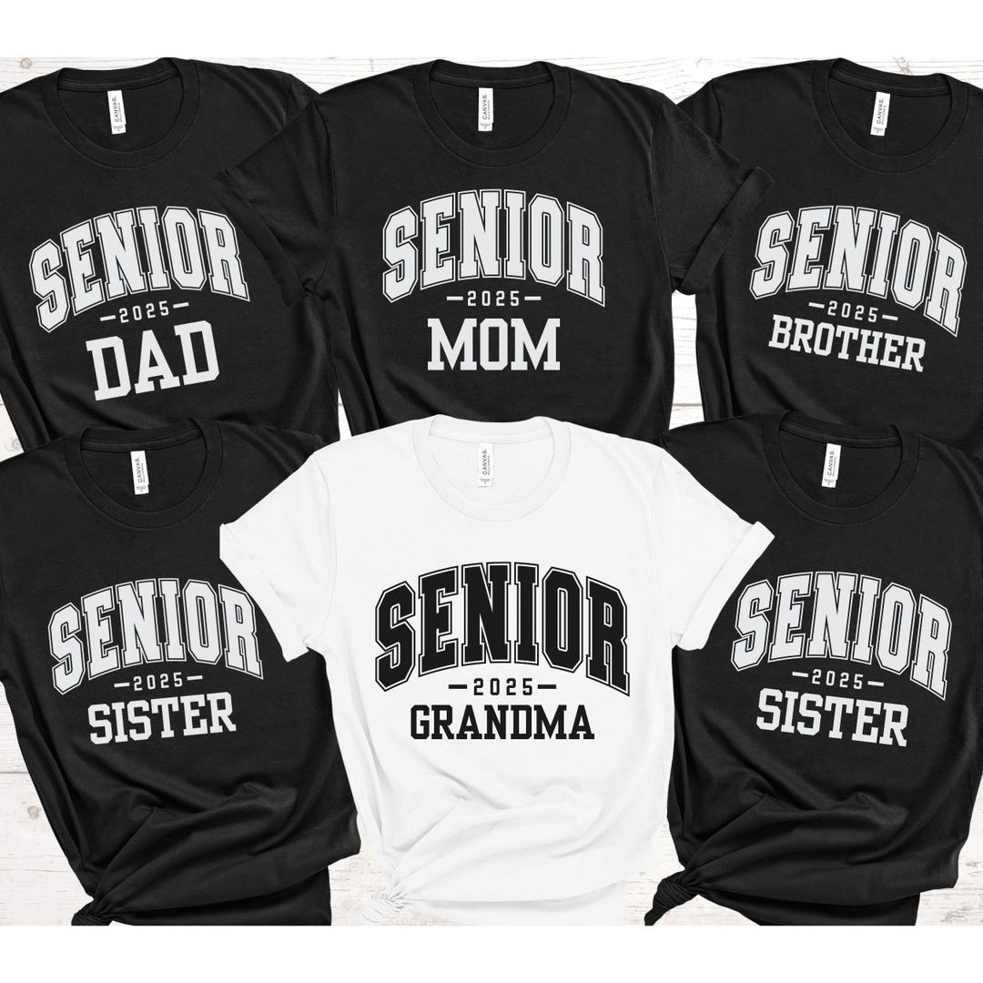 Senior 2025 Mom and Dad Shirts, Matching Family Senior Shirts, Custom ...