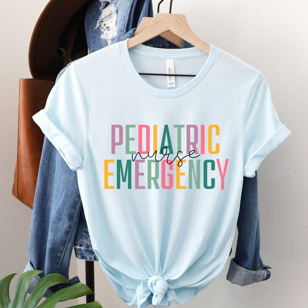 Pediatric Emergency Nurse Sweater, Rainbow Pediatrics ER Nurse Shirt ...