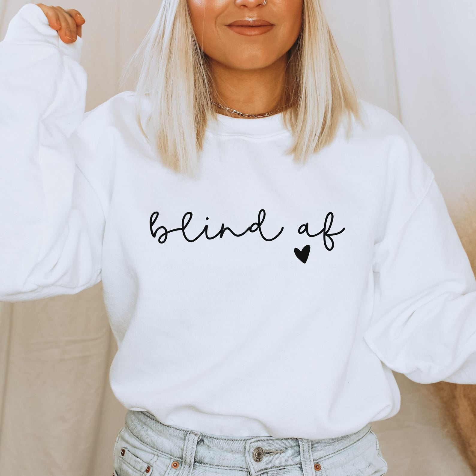 Blind Af Sweatshirt, Visually Impaired, Low Vision, Gift for the Blind ...