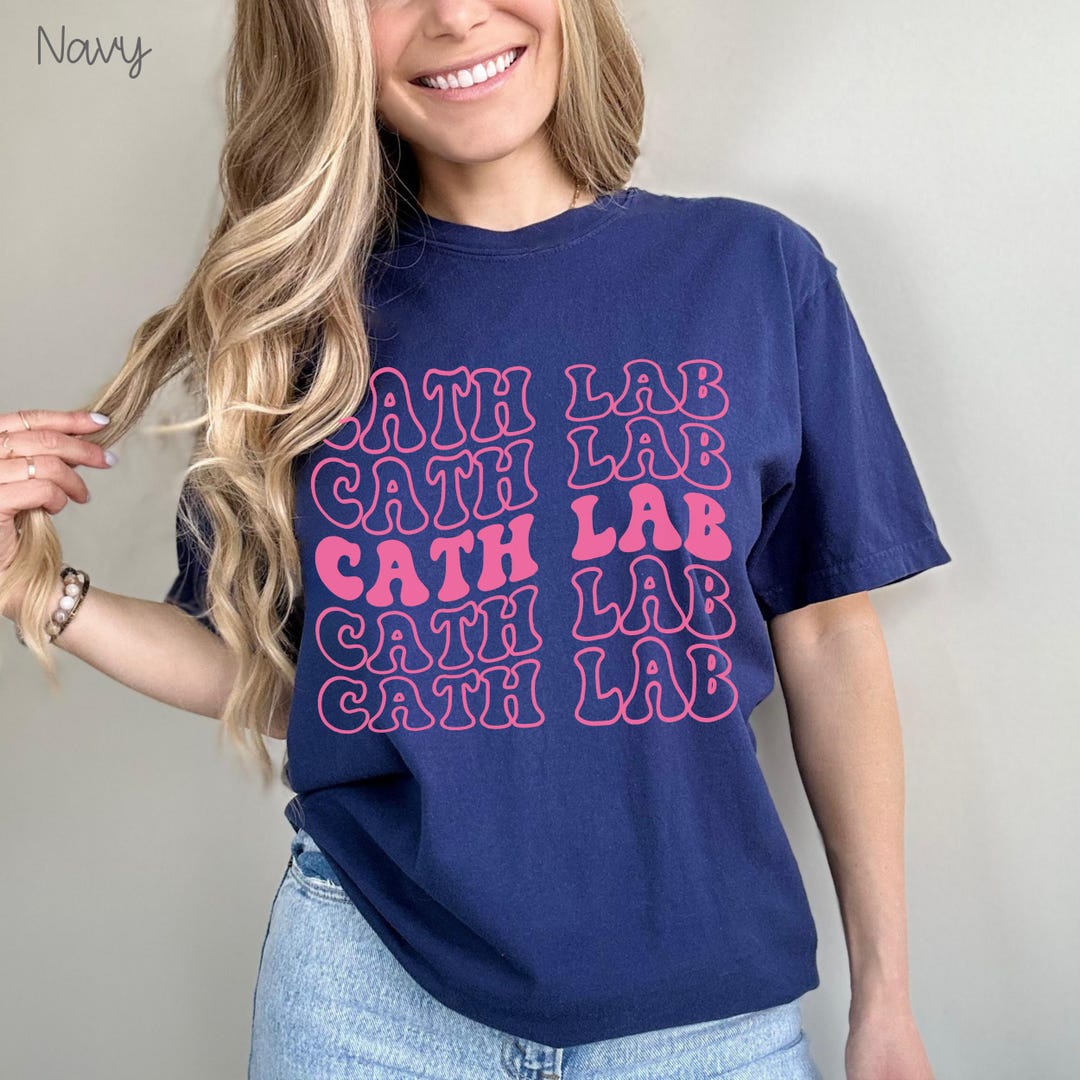 Cath Lab Tshirt, Funny Cath Lab Nurse Tech Shirt Minimalist Cardiac Rn ...