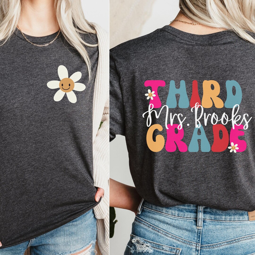 Hello Third Grade Shirt, Third Grade Teacher Shirt, Teacher Gift, Gift ...
