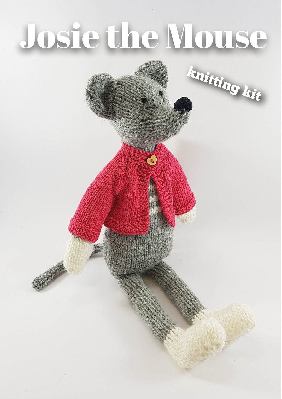Knitting Kit to Make Your Very Own Josie the Mouse - Easy to Knit ...