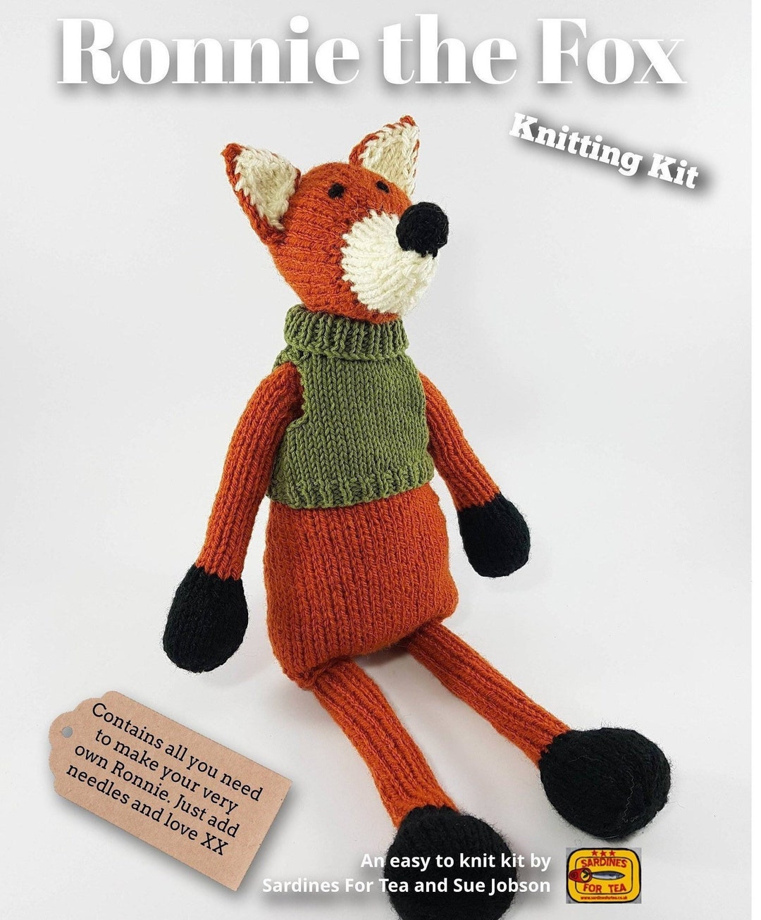 Ronnie the Fox Knitting Kit - Make Your Very Own Fox - Easy to Knit ...