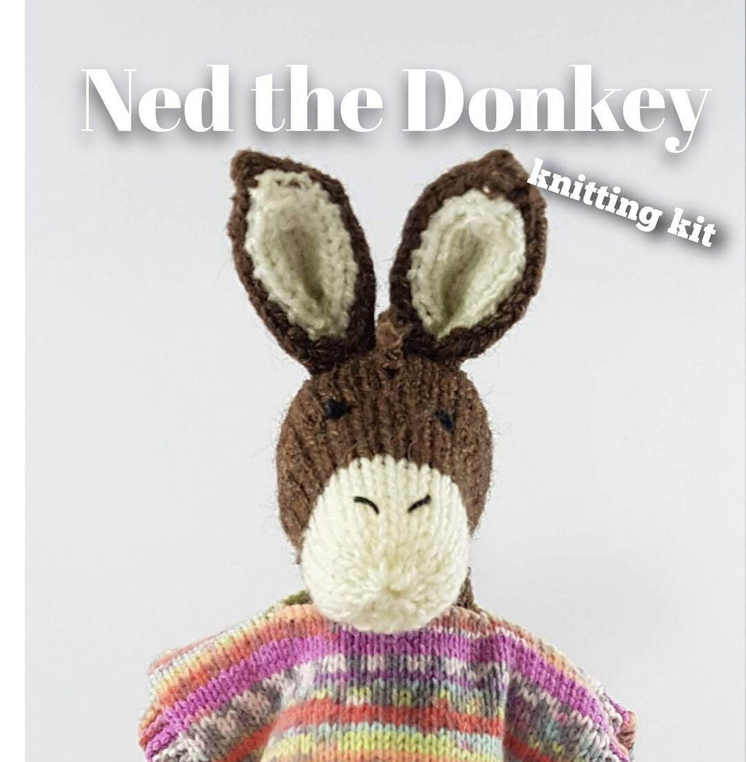 Ned the Donkey Knitting Kit - Make Your Very Own Donkey - Easy to Knit ...