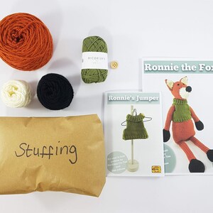 Ronnie the Fox Knitting Kit - Make Your Very Own Fox - Easy to Knit ...