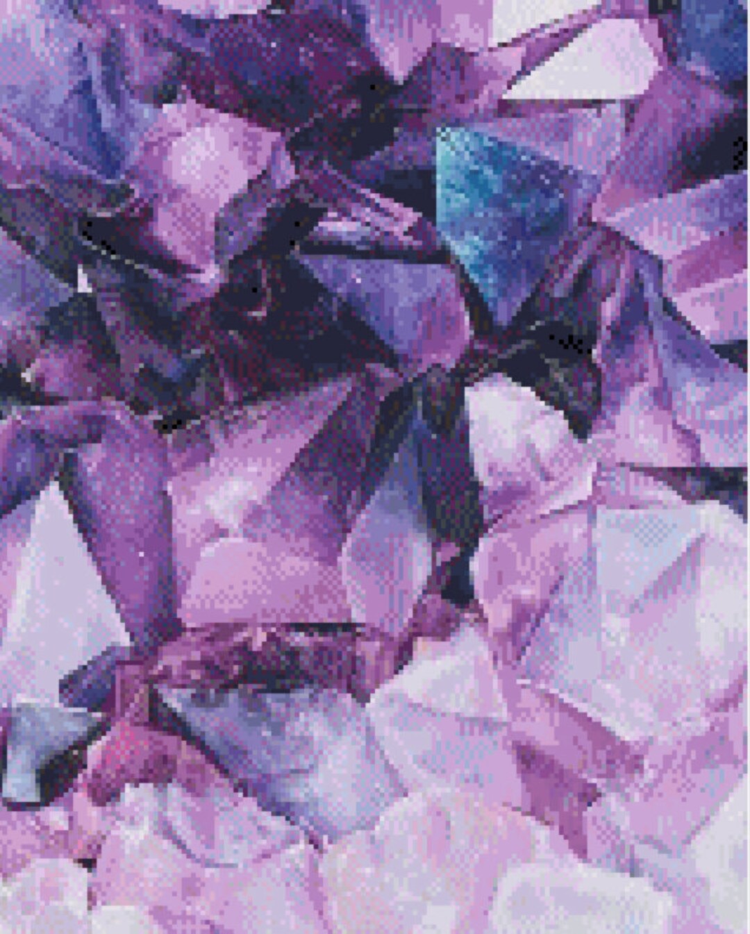 Amethyst Crystal Cluster Cross Stitch Pattern ~ PDF, Instant Download ...