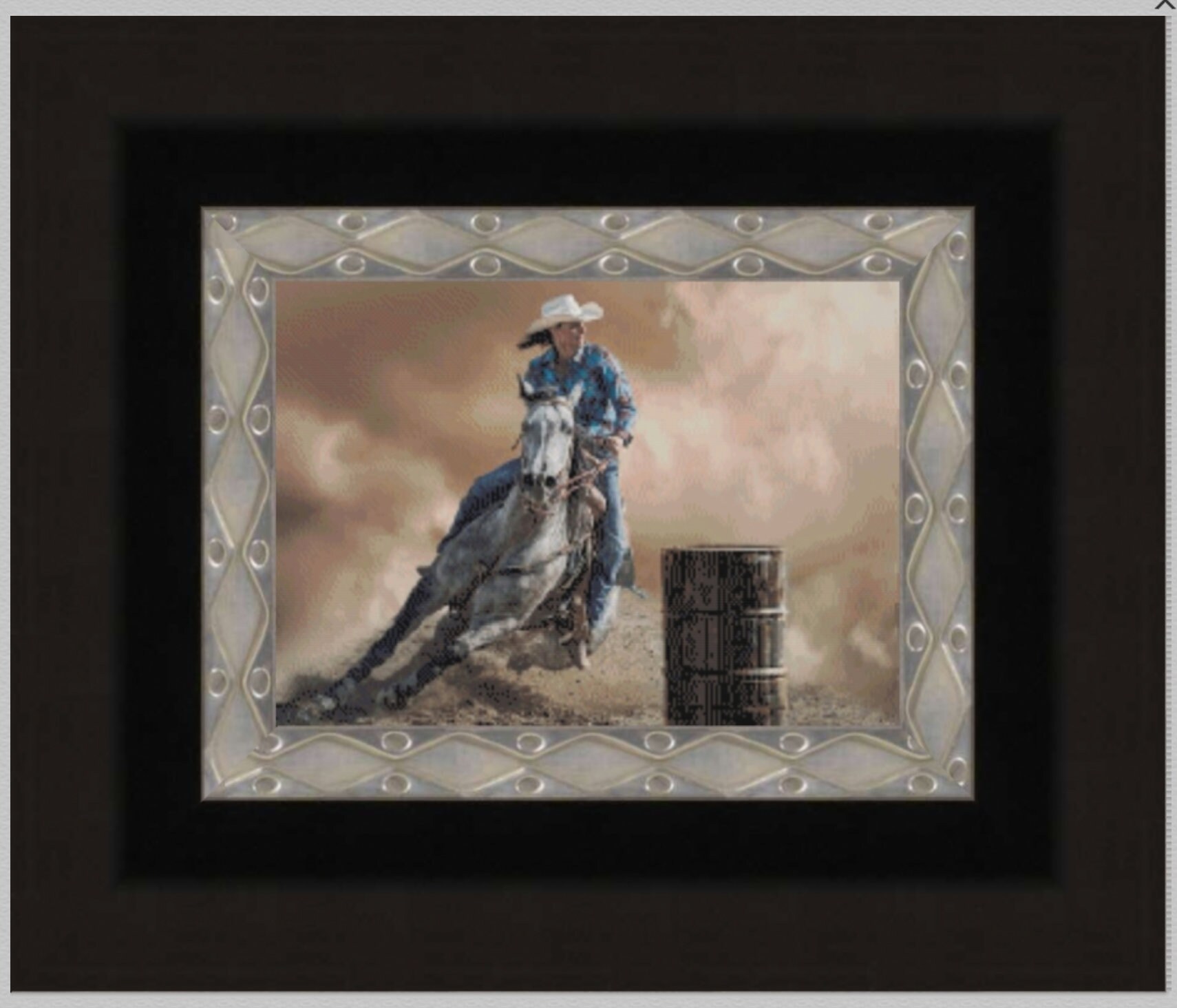 Barrel Race Rodeo Cross Stitch Pattern ~ PDF, Instant Download, Race ...