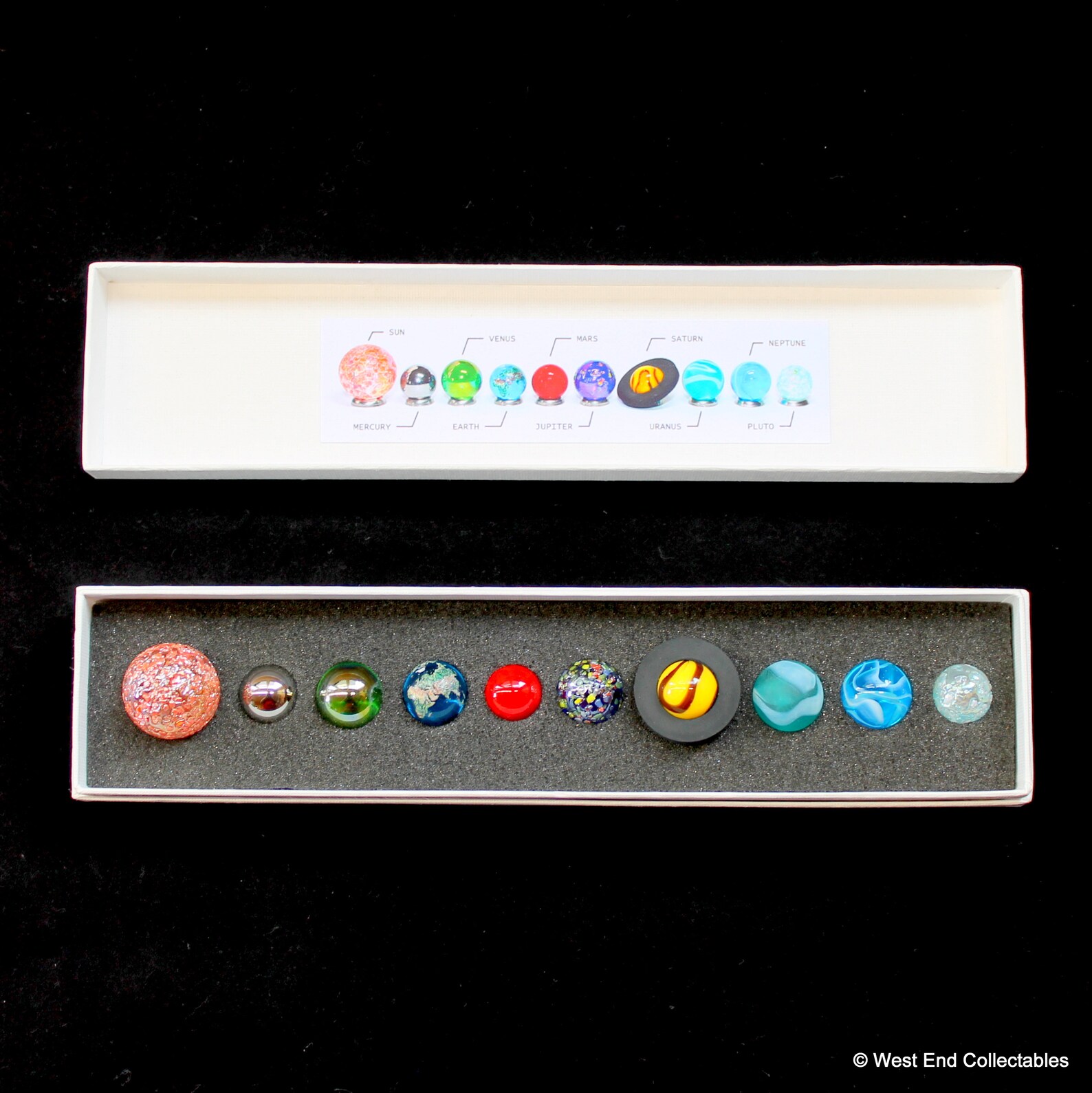 Collectors Mini Solar System Orrery Globe Marble Collection in ...