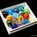 Boxed Set of 16 X 16mm Glass Marbles Marble Collection Starter Set ...
