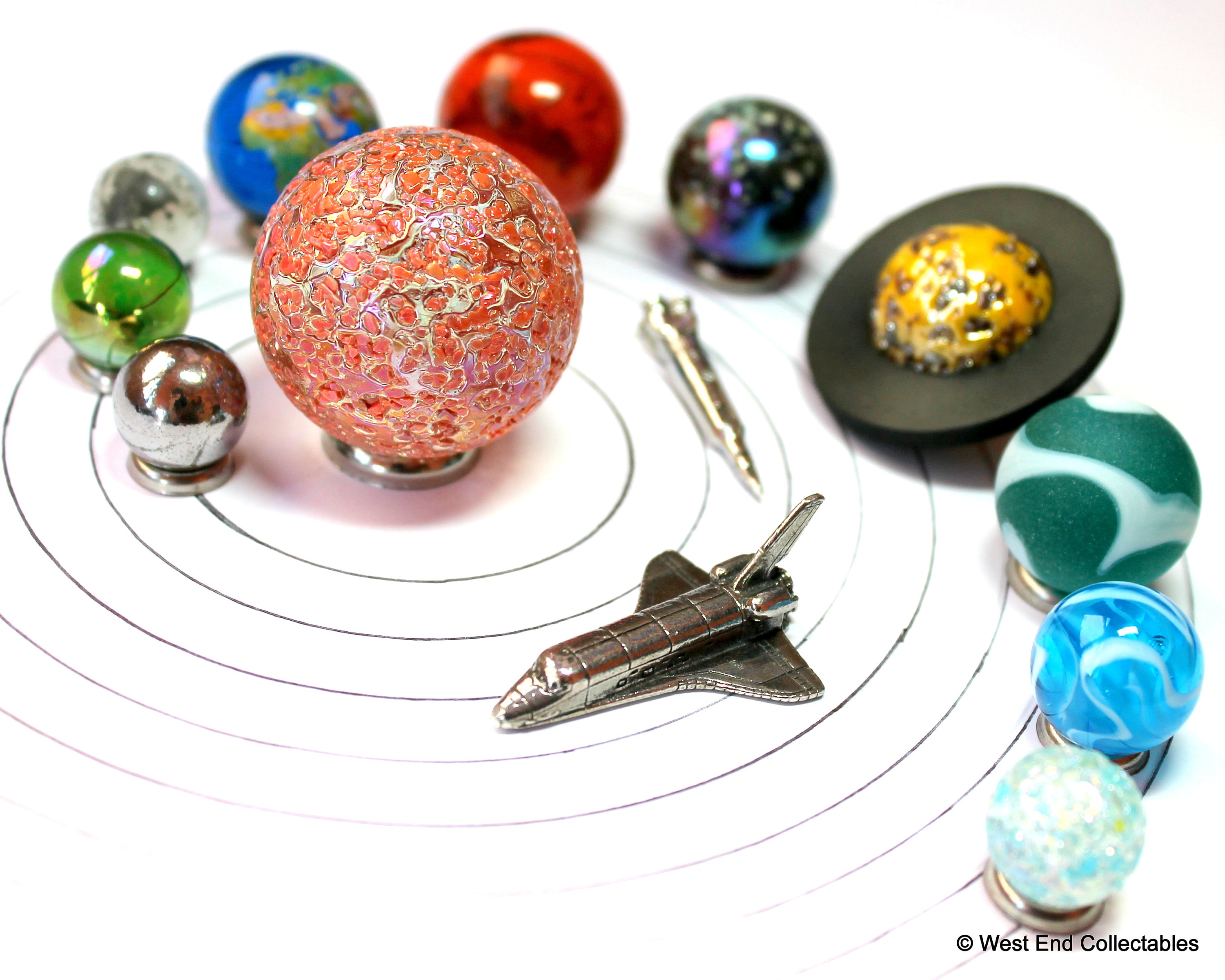 Collectors Solar System Model Orrery Ultimate Marbles Collection Set ...