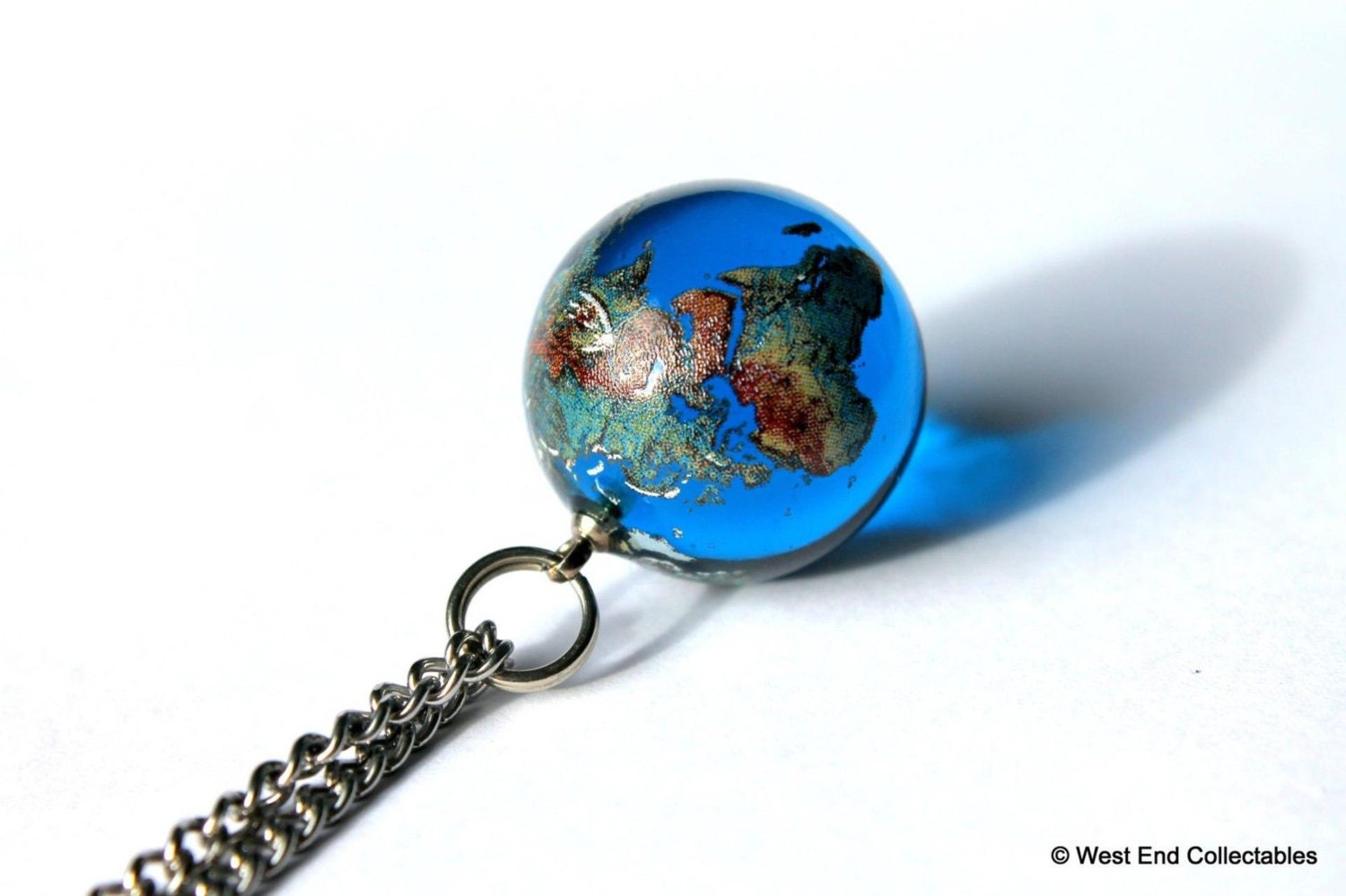 22mm 0.9 Planet Earth Glass Marble Pendant Necklace - Etsy