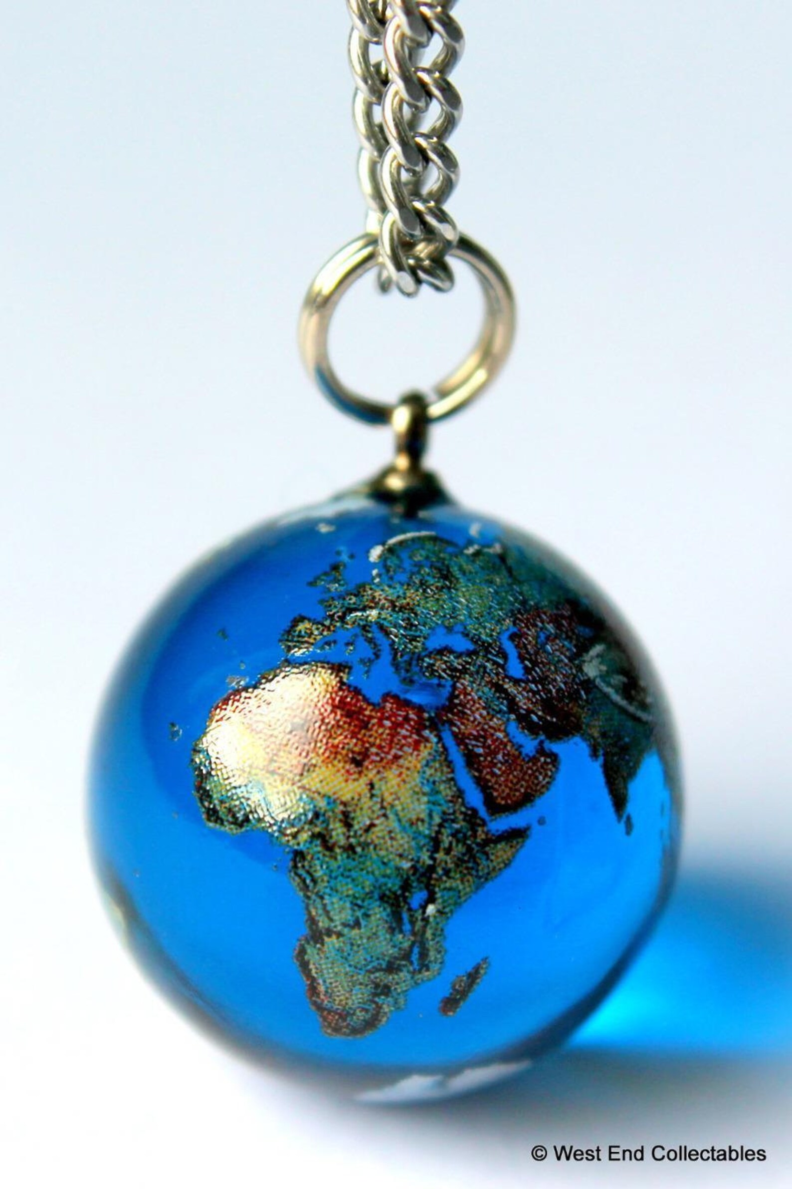 22mm 0.9 Planet Earth Glass Marble Pendant Necklace - Etsy