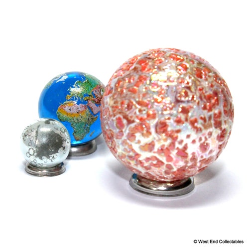 Solar Eclipse Glass Marble Set Sun Earth & Moon World - Etsy