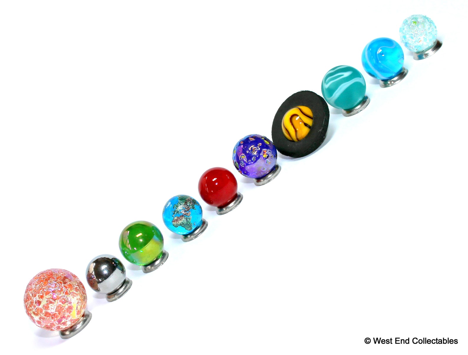 Solar System Planet Marbles Orrery Globe Collection 10 Planets Set 14 ...