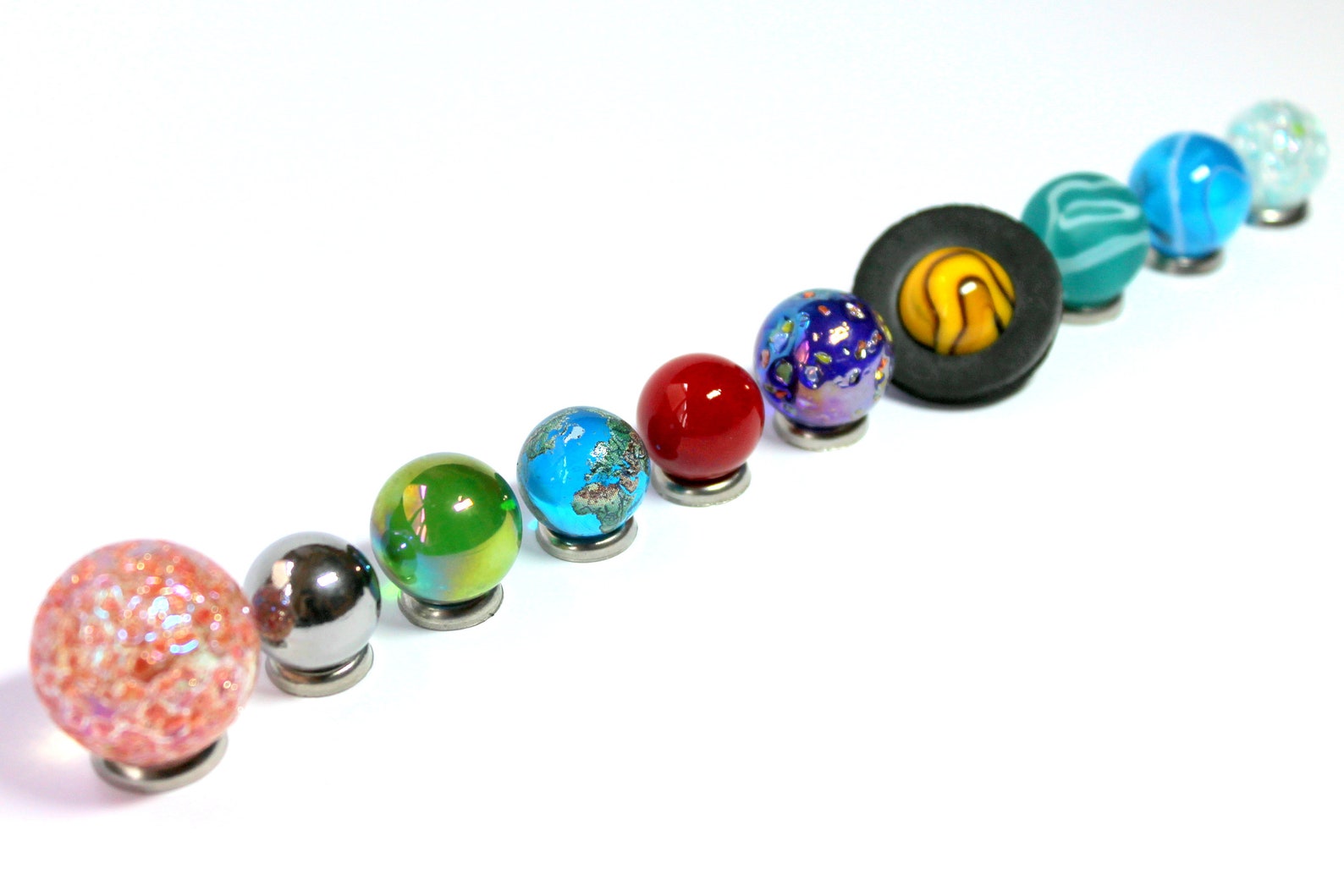 Solar System Planet Marbles Orrery Globe Collection 10 Planets Set 14 ...