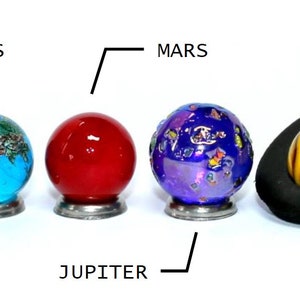 Solar System Planet Marbles Orrery Globe Display Collection - 10 ...