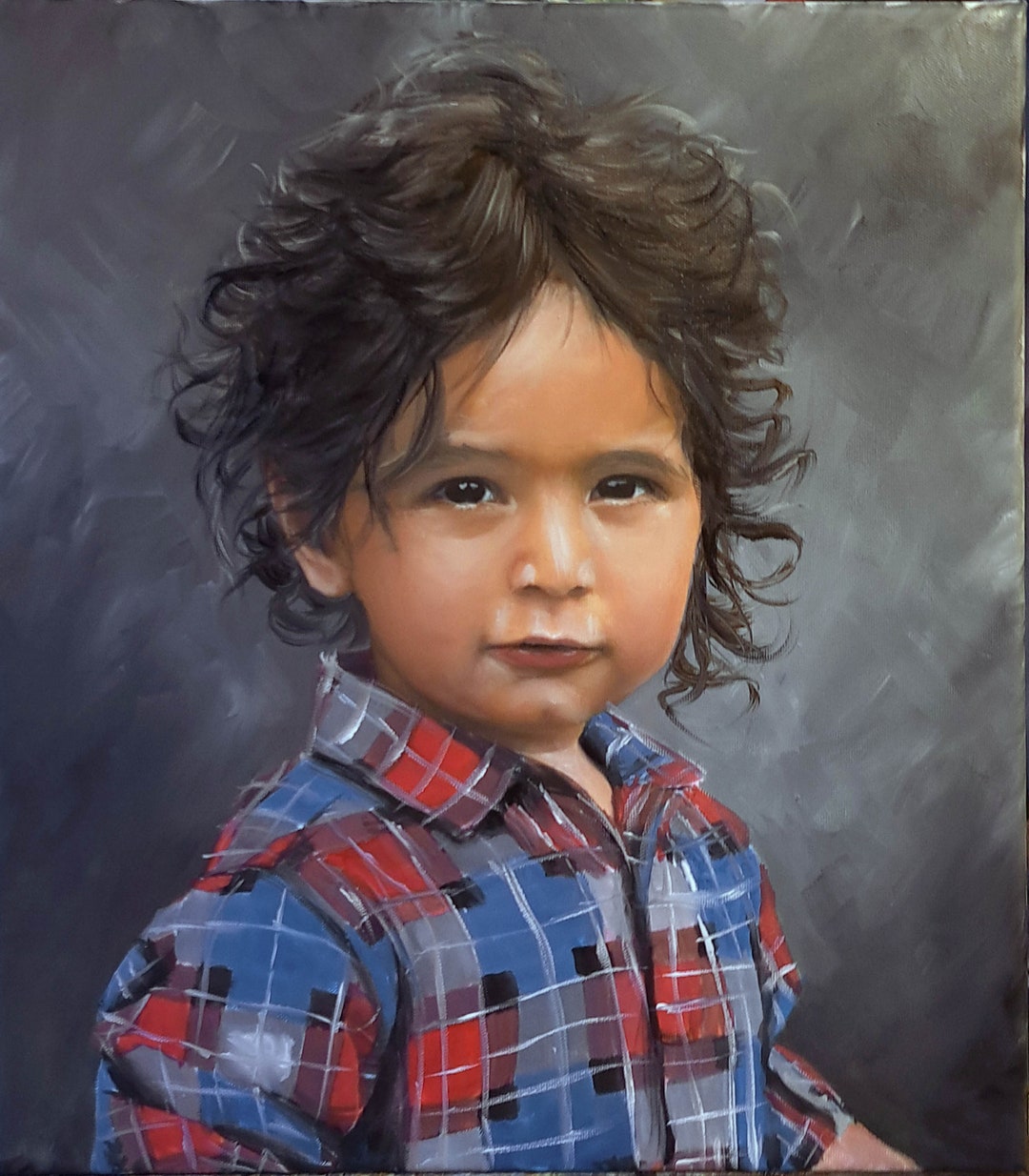 Custom Portrait Oil Painting on Canvas Photo to Portrait From Photo ...