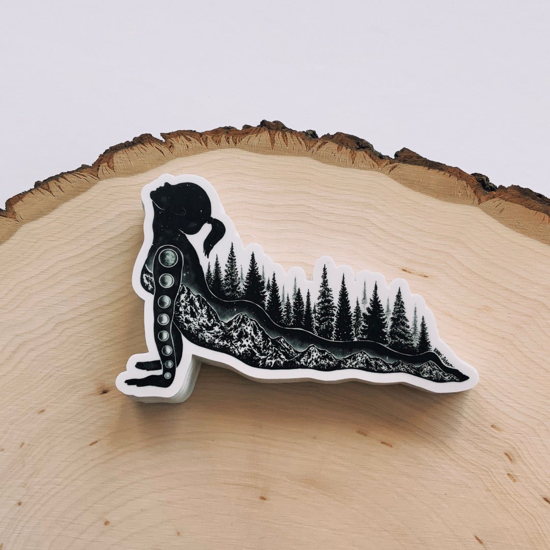 Yoga Pose II Vinyl Sticker - Waterproof Adventure, Nature, Wildlife ...
