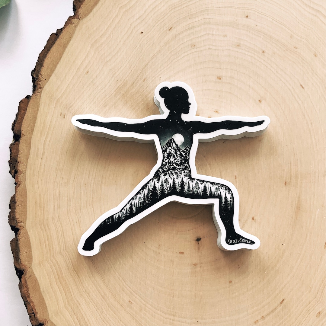Yoga Pose I Vinyl Sticker -waterproof Wanderlust Sticker Yogi Gift Yoga ...