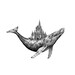 Whale + Castle Art Print - Etsy