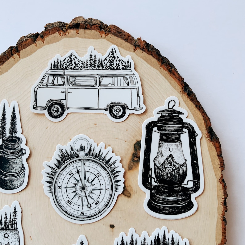 Wanderlust Sticker Decal Pack set of 7 Waterproof vinyl | Etsy