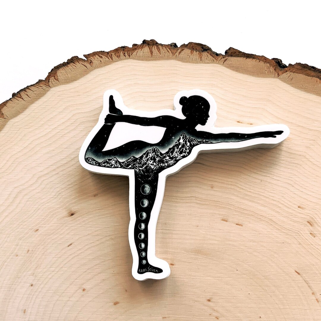 Yoga Pose V Vinyl Sticker -waterproof Wanderlust Sticker Yogi Gift Yoga ...
