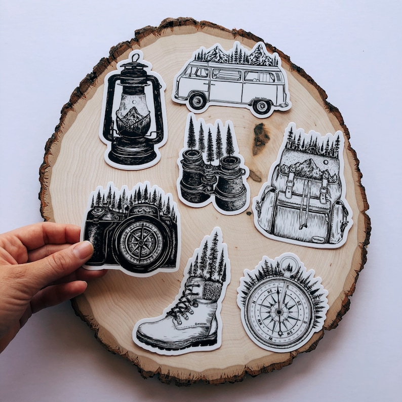 Wanderlust Sticker Decal Pack set of 7 Waterproof vinyl | Etsy