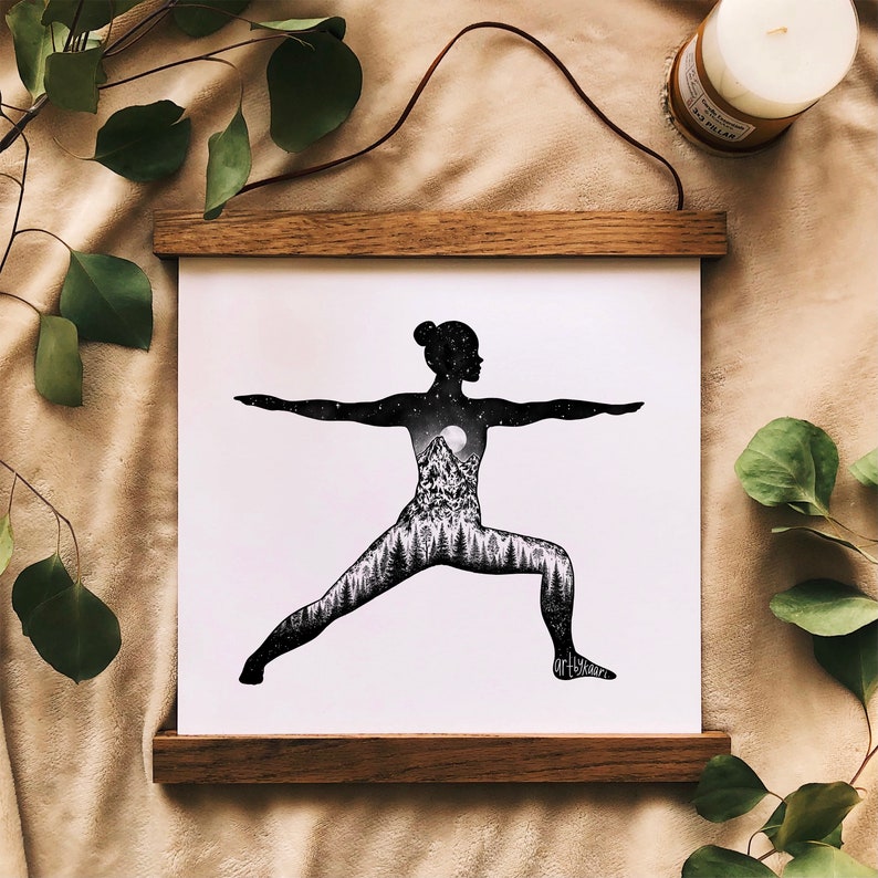 Art Print yoga Pose I Yoga Art Yogi Wall Art | Etsy