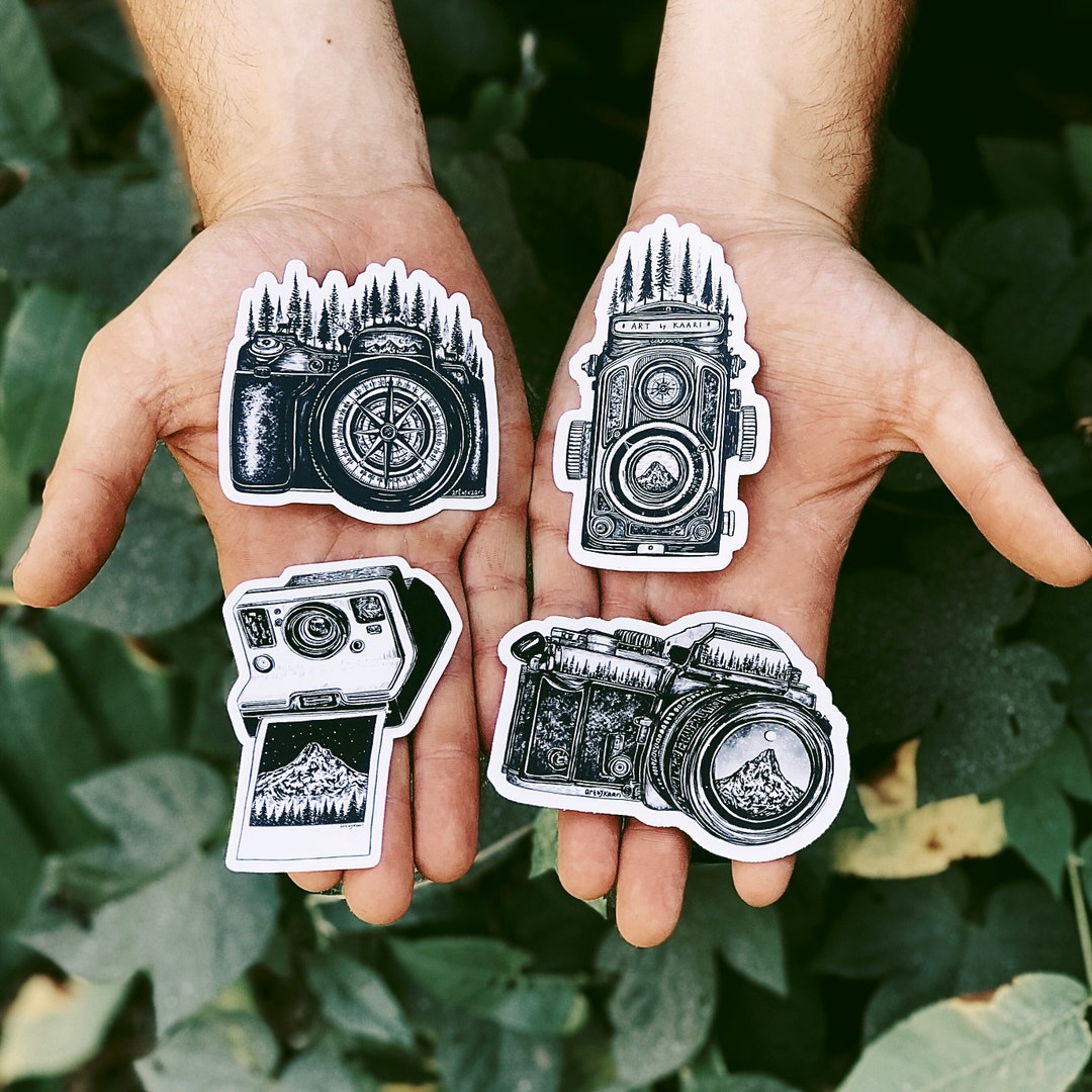 Nature Camera Sticker Pack: Waterproof Vinyl Adventure Stickers - Etsy