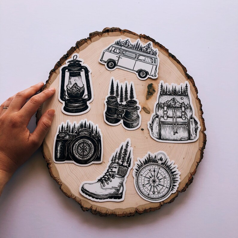 Wanderlust Sticker Decal Pack set of 7 Waterproof vinyl | Etsy