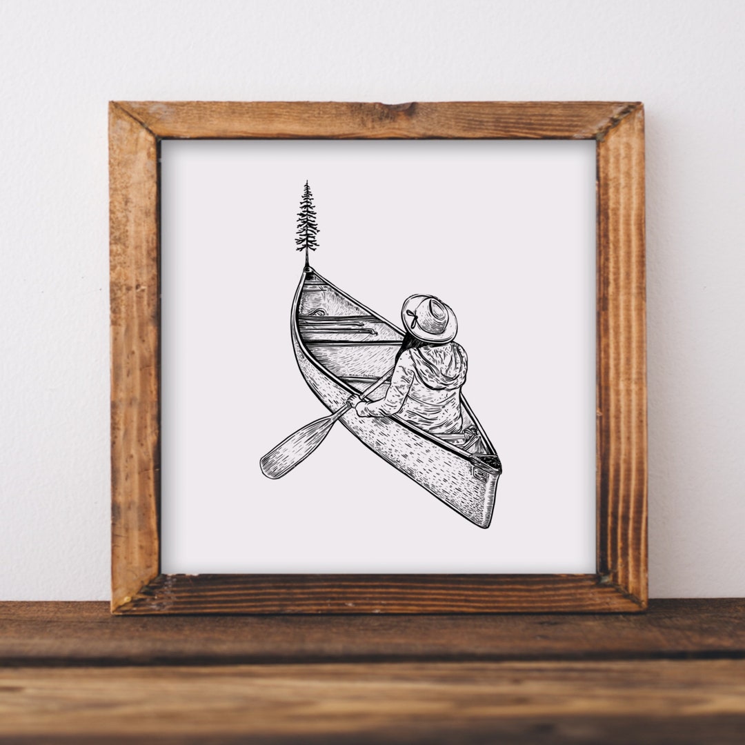 Canoe Tree Girl Fine Art Print - Etsy