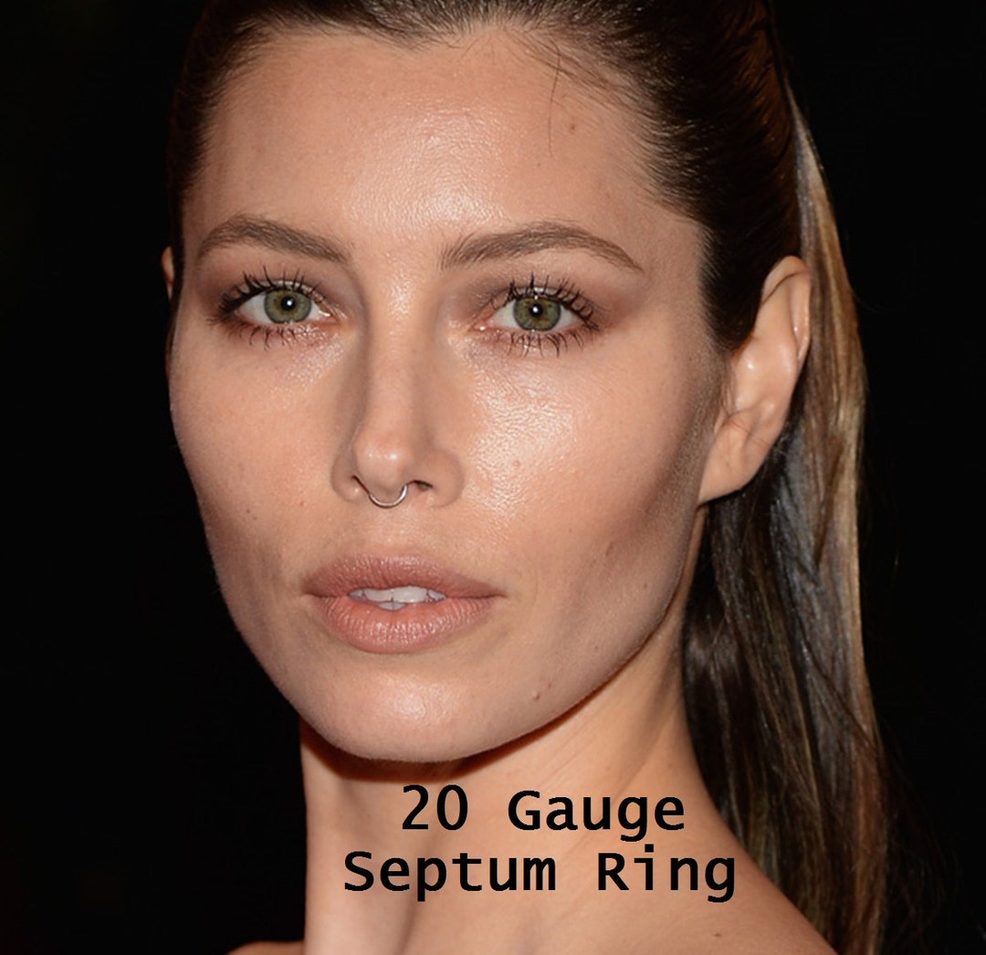 20g Fake Septum Ring, Simple Silver Septum/nose/cartilage/helix/tragus ...
