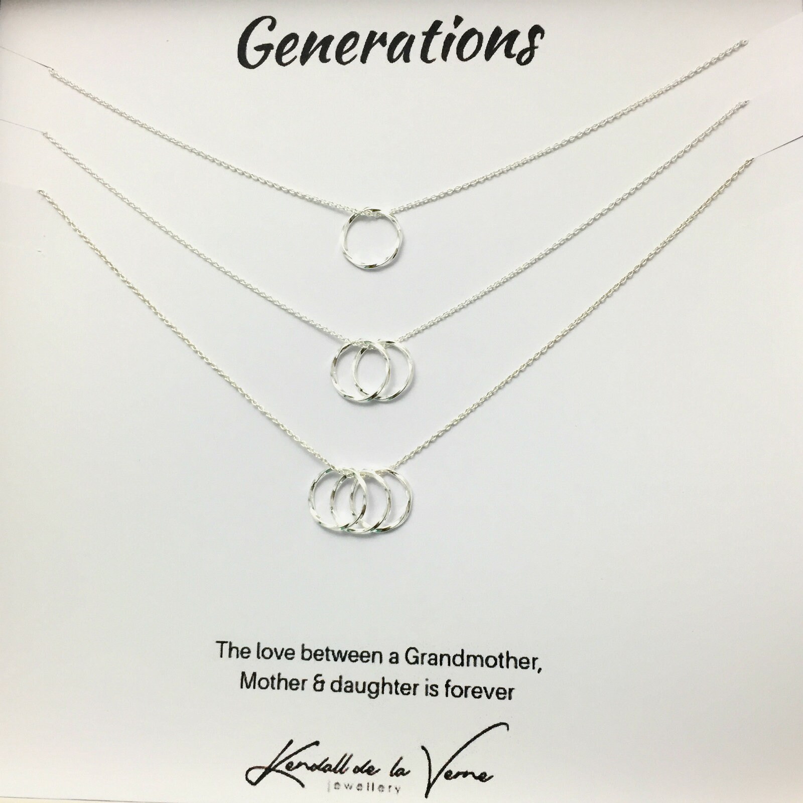 Generations Necklace Set Sterling Silver Family Necklace - Etsy