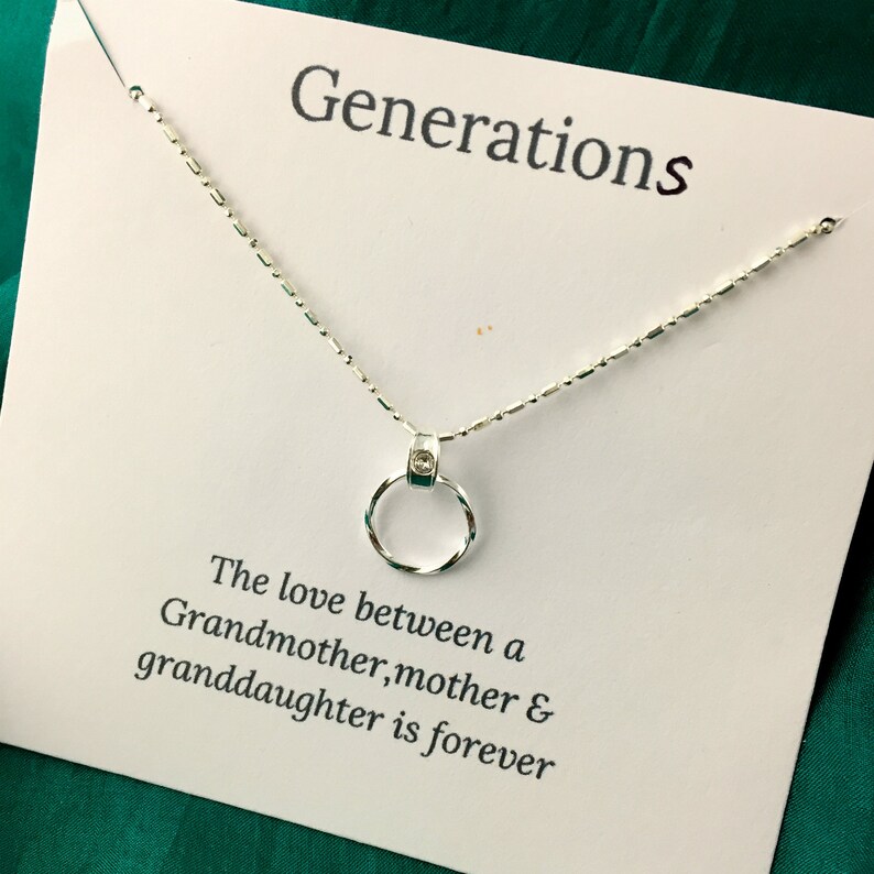 Generations Necklace Gift for Grandmother Mother and - Etsy