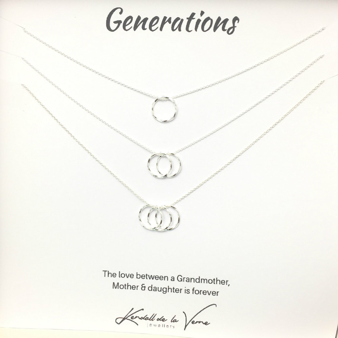 Generations Necklace Set Sterling Silver Family Necklace - Etsy