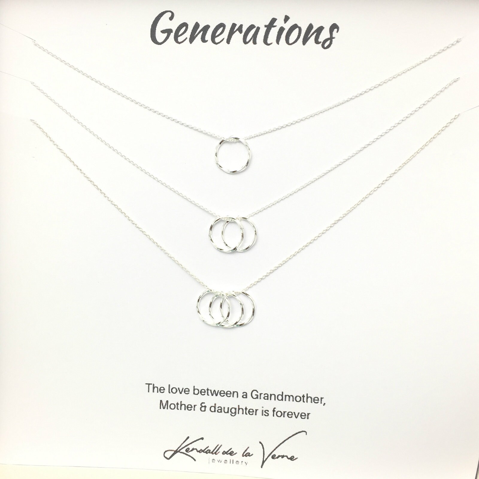 Generations Necklace Set Sterling Silver Family Necklace - Etsy