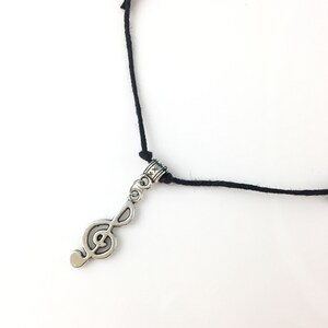 Adjustable Choker Music Note Charm Necklace, Musician Gift, Student ...