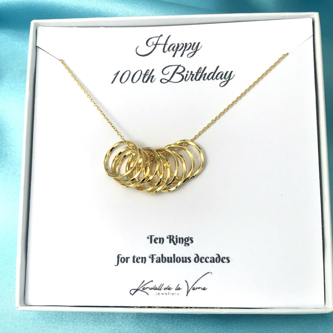 100th Birthday Necklace, 100 Years Birthday Gift, Gift for Her Wife ...