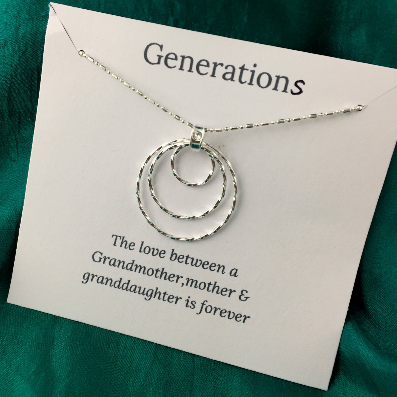 Generations Necklace Gift for Grandmother Mother and - Etsy