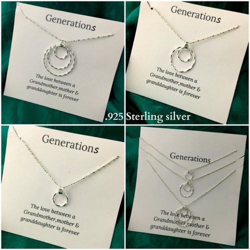Generations Necklace Set Sterling Silver Family Necklace - Etsy