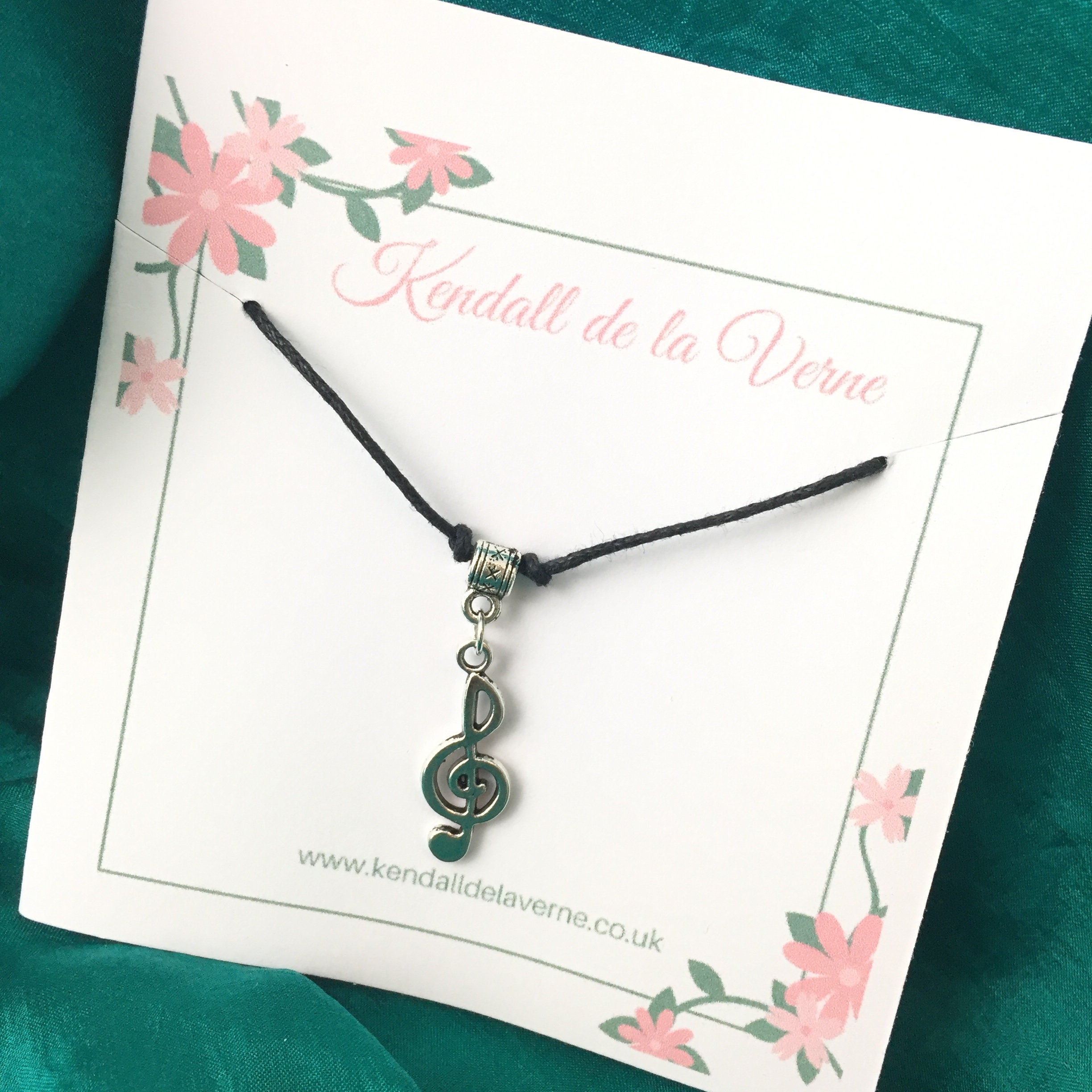 Adjustable Choker Music Note Charm Necklace Musician Gift - Etsy