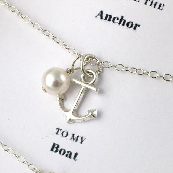 Friendship Necklace Set Sailing Boat Necklace Anchor | Etsy